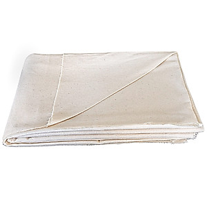 Unbleached Muslin Fabric by Yard - 5 Yards, 60" Wide All Natural Cotton Muslin Fabric for Sewing - Dye-Free, Medium Weight, Tan Cotton Fabric for Sewing - Versatile Muslin Material (5 Yards)