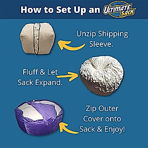 ULTIMATE SACK 6ft Bean Bag Chair, Oversize Bean Bag Chair for Adults, Comfy Chair Bean Bag Couch Lounge Sofa Loveseat Furniture | Brown Suede