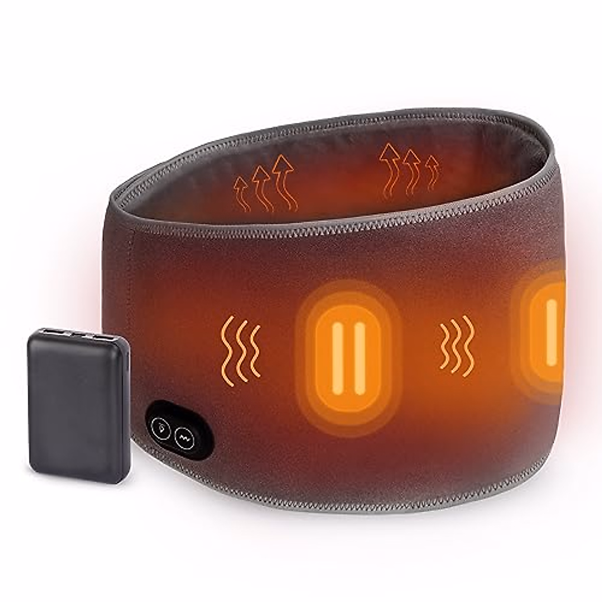 MELCAM Portable Heating Pad, Rechargeable Electric Cordless Heating Pad with 3 Heat Levels and 3 Massage Modes for Back, Neck, Shoulder Pain Relief and Cramps, Period Heating Pad for Women