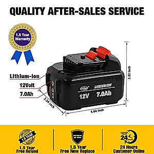 DSANKE for Dewalt 12V Lithium Ion Battery, 7000mAh Replace for DEWALT DCB120 DCB123 DCB127 12-Volt Max Lithium-ion Battery, Higher Capacity Suit All DEWALT 12V Power Tools