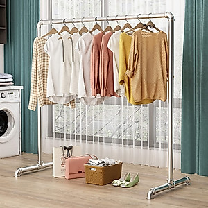 JIAHESHYP Industrial Pipe Clothing Rack, Free Standing Hanger, Commercial Heavy Duty Detachable Clothes Rail Metal Garment Rail,for Clothing Storage Display (Size : 120 * 150cm)