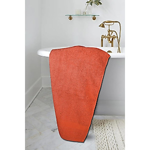 Softolle 100% Cotton Luxury Bath Towels -Towels for Bathroom - Set of 4 Bath Towel (27” x 54”)- Eco-Friendly, Super Soft, Highly Absorbent Bath Towel - Oeko-Tex Certified (Grey) (Coral)