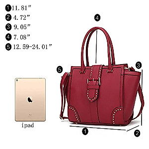 MKF Collection Satchel Crossbody Bag for Women-Handbag Purse -ShoulderbagTop-Handle Satchel Black