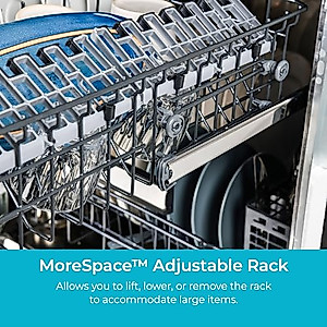 Kenmore 24" Built-In Stainless Steel Tub Dishwasher with EasyFlex 3rd Rack, SmartWash, UltraWash Plus, TurboDry, and Adjustable Rack, Energy Star Certified, Fingerprint Resistant Stainless Steel