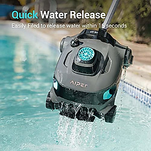 AIPER Elite Pro Cordless Robotic Pool Cleaner, Wall-Climbing Automatic Pool Vacuum Cleaner, 120 Mins Running Time and Fast Charging, Ideal for Above & In-Ground Swimming Pools up to 60 Feet