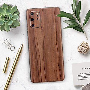 DesignSkinz Smooth-Grained Wooden Plank Protective Vinyl Decal Wrap Skin Cover Compatible with The Samsung Galaxy S20 (Screen Trim & Back Glass Skin)