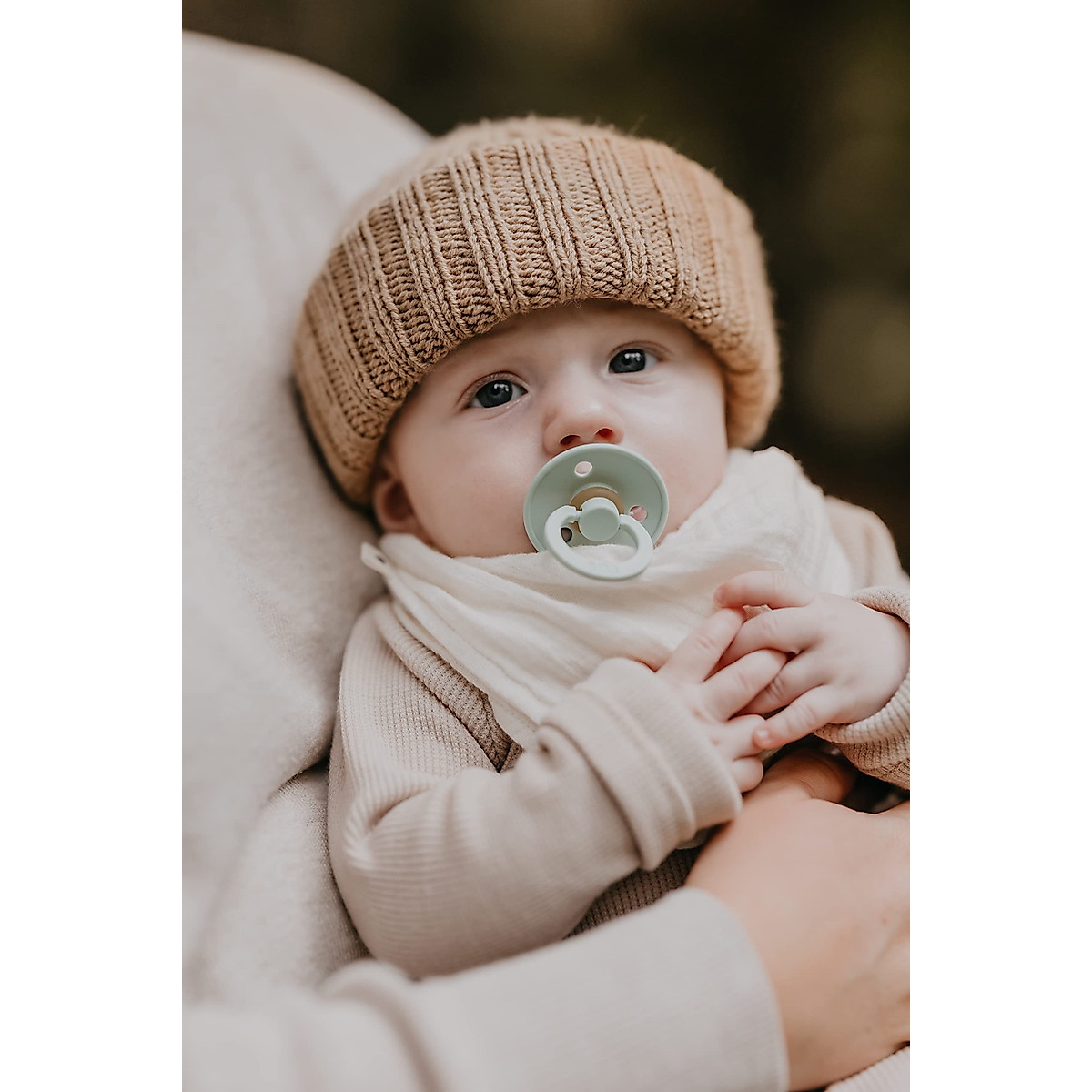 Bibs Bandana Ultra-soft GOTS-certified Danish design, Onesize (0-36 Months), Dark Oak