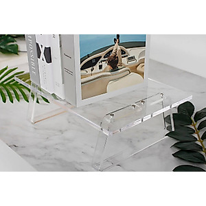 KUAIYU Monitor Stand Riser, Clear Acrylic Computer Monitor Stand,Ergonomic Desk Riser Increases Height By 3.7in - For Laptop, Pc, Notebook, Printer, Computer.
