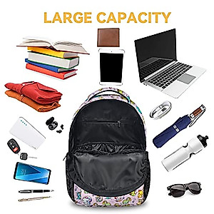 NICEFORNICE Dinosaur Backpacks Kids - 16 Inch Cute Backpack for School - Pink Lightweight Bookbag for Kids