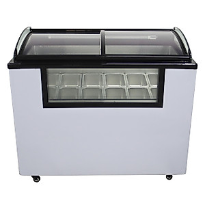 TECHTONGDA Gelato Freezer Commercial Ice Cream Chest Refrigerator Display Case Chamber Showcase Freezer With 12 Pan 170L 480W