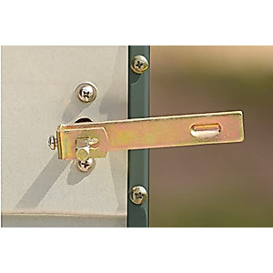 Scotts 6' x 3' x 6' Garden Storage Cabinet, Compact Outdoor Lockable Metal Shed Kit for Backyard, Patio, and Lawn