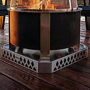 Breeo Base X24 (25.6 Inch) | Fire Pit Deck Protector | Stainless Steel | USA Made