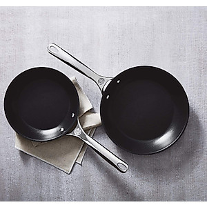 Le Creuset 8 Piece Multi-Purpose Enameled Cast Iron with SS Knobs, Stoneware, and Toughened Nonstick PRO Fry Pan Complete Cookware Set - Cerise