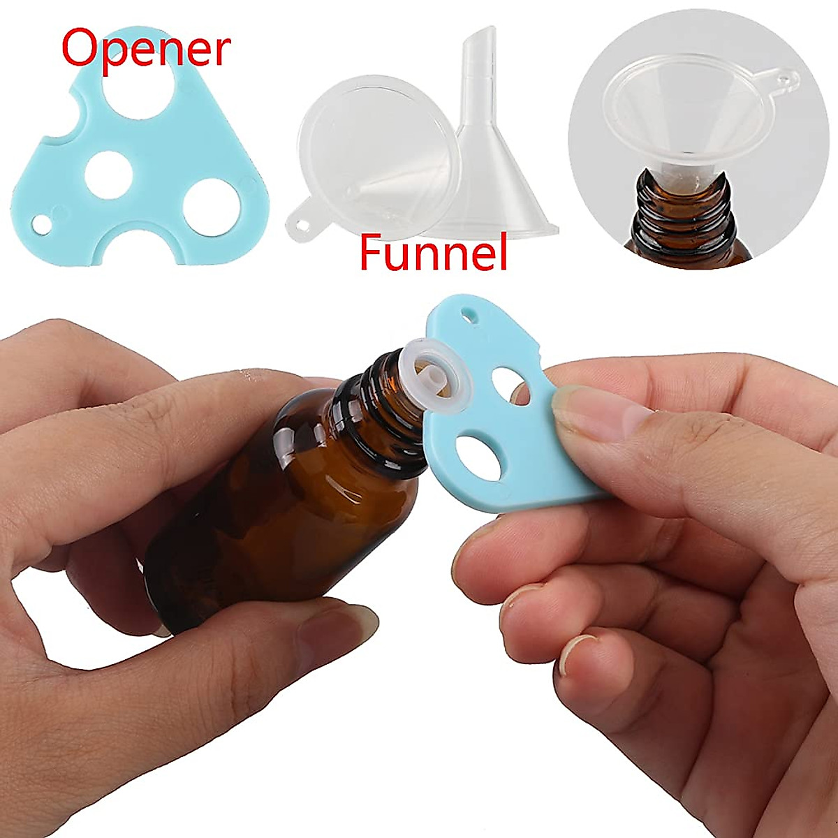 DLIBUY 4 Pcs Empty 50ml Brown Essential Oil Bottles with Dropper Black Tamper Evident Screw Cap Amber Glass Vials for Cosmetic Essential Oils Colognes Perfume Aromatherapy