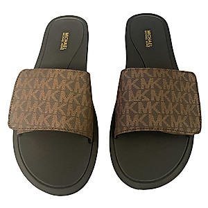 Michael kors logo wade slide 8 brown