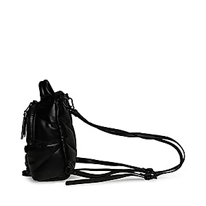 Steve Madden Jacks Quilted Mini Backpack, Black/Black