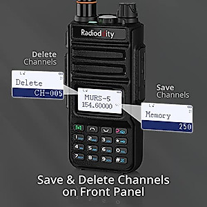 Radioddity MU-5 MURS Radio, License Free Two-Way Radio Rechargeable, Display Sync for Industrial Business Retail