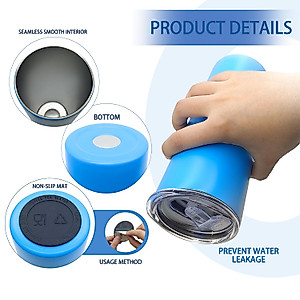 YOUKE OLA 16 Pack Skinny Tumblers 20oz Bulk Straight Stainless Steel Double Wall Vacuum Insulated Tumbler with Lid and Straw & Silicone Base for Travel, DIY, 16 Colors