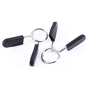 VGEBY1 Barbell Spring Collar Clip, 2Pcs Standard 25mm Clamp Spring Collars Yoga Training Accessory