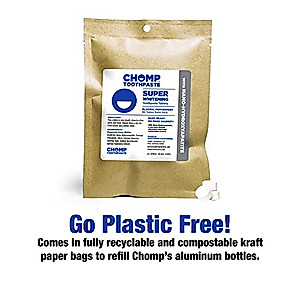 Chomp Super Whitening Toothpaste Tablets with Nano Hydroxyapatite Refill