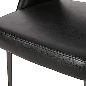 Christopher Knight Home Abbeville Dining Chair, Midnight Black + Gun Metal