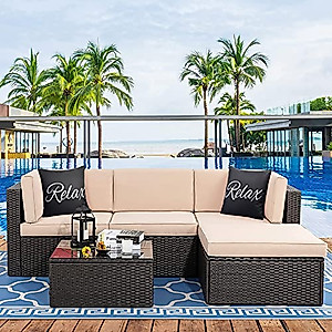 Pyonic Relax Outdooor Waterproof Throw Pillow Covers 18x18 Inch,Square Decorative Garden Cushion with Quotes & Sayings for Patiotent Couch Pack of 2,Black