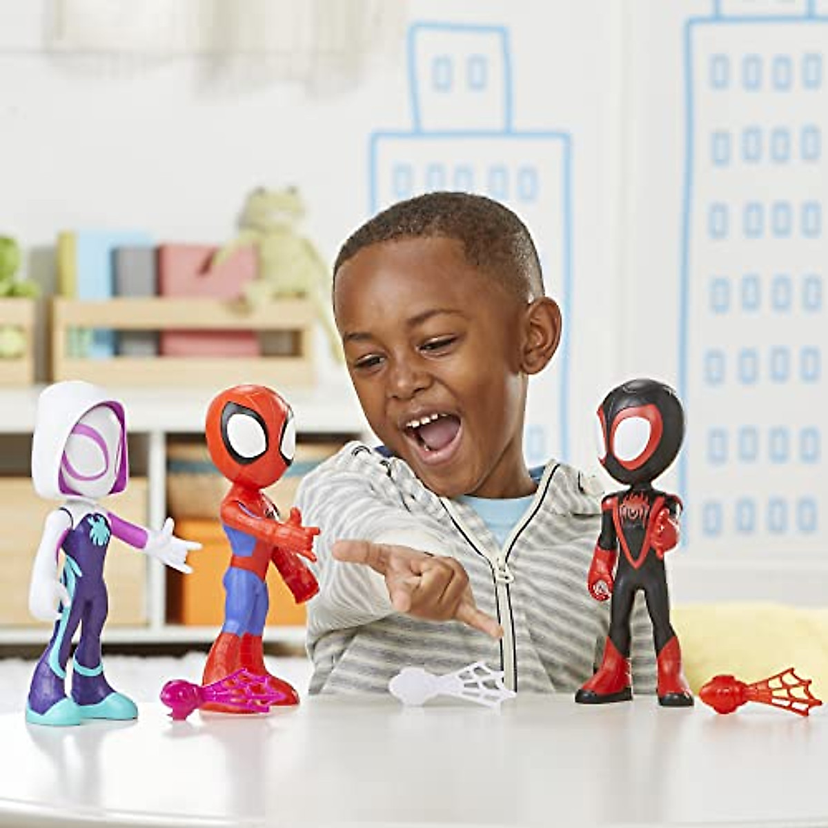Marvel Spidey and His Amazing Friends Supersized Hero Multipack, 3 Large Action Figures, Preschool Super Hero Toy, Ages 3 and Up, 9 Inches (Amazon Exclusive)