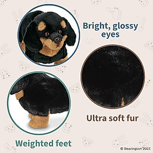 Bearington Harley The Dachshund Stuffed Animal, 13 Inch Weiner Dog Stuffed Animal