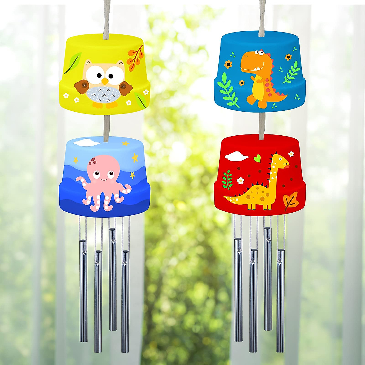 2-Pack Make A Wind Chime Crafts Kits, Arts and Crafts for Kids Toys for Boys Girls Age 3-5 4-8 8-12