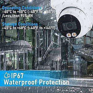 EmpireTech 4MP 1/1.8" CMOS Full Color Starlight IVS WDR AI IP Camera with 2 LEDs Fixed Lens,SMD 3.0, Face Detection,AcuPick, Video MetaData, Built-in Mic, Outdoor IP67,IPC-T549M-ALED-S3 2.8MM