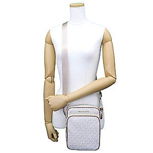 Michael Kors Jet Set Travel Signature PVC Medium Flight Bag - Vanilla