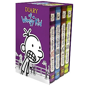 Diary of a Wimpy Kid Box of Books 5-8 Hardcover Gift Set: Ugly Truth, Cabin Fever, The Third Wheel, Hard Luck