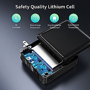 Geneforce Portable Charger-hub Wall Plug Built-in Cable 15000mAh, Internal Battery USB,Maximum Power is 18W, Mobile Even High-Power Products Such as Laptops can be Compatible with Smart Phones, PD15