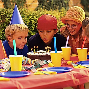 100 Pcs Jumbo Smoothie Straws,Colorful Disposable Wide-mouthed Large Straw.