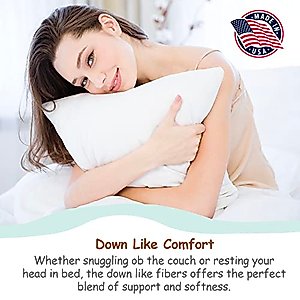 Pillowflex Synthetic Down Pillow Insert - 28x28 Down Alternative Pillow, Insert for Large Square Euro Sham, European Size Pillow - Polyester Accent Sofa Couch Bed Pillow - 1 Decorative Pillow Form