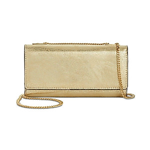 INC INTERNATIONAL CONCEPTS GLAM WALLET CROSSBODY BAG PURSE Gold Handbag