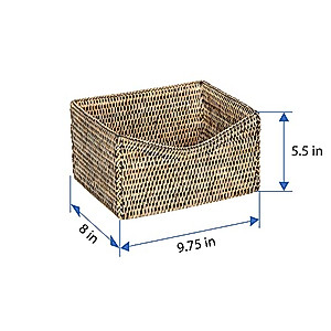 La Jolla Organizing & Shelf Basket, Black-Wash