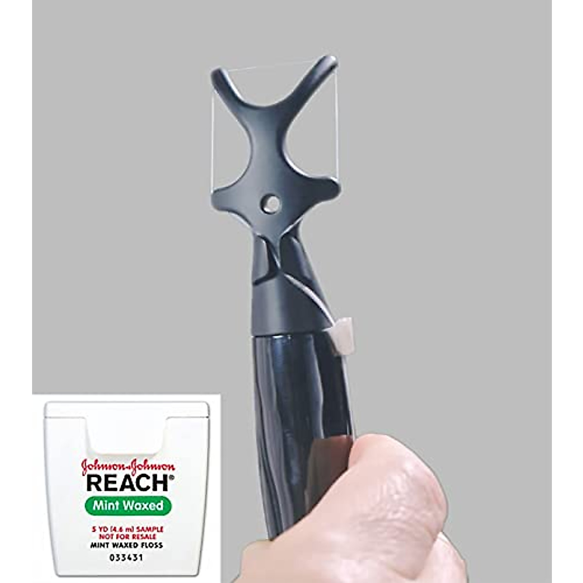 idi Toothbat - Wow Adult Floss Holder (Green/White/Black)-Patented Design Awards Winning Product, Easy, Comfort & Effective, Works Perfectly with Reach Waxed Nylon Floss