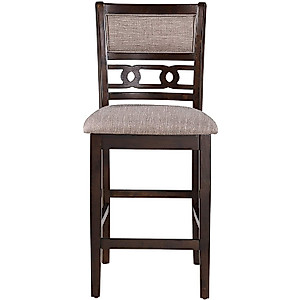 New Classic Furniture Gia 5-Piece Dining Table with Four Chairs, 42" Counter Set, Cherry