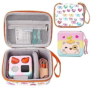 MGZNMTY Travel Storage Case and Multicolor Silicone Cover for Yoto Mini Player - Kids Audio & Music Player, Yoto Player Cards and Charging Cables