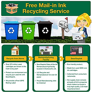 DoorStepInk Remanufactured in The USA Ink Cartridge Replacements for HP 976Y 976 Y 1 Black L0R08A for HP PageWide Managed P55250 dw P57750 dw PageWide Pro 500 552 dw MFP 577 dw MFP 577z