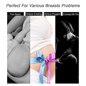 Breast Therapy Packs, Breast Ice Pack, Breast Pads for Breastfeeding, Hot and Cold Soothing Breast Gel Pad for Nursing Moms(2 Pack)