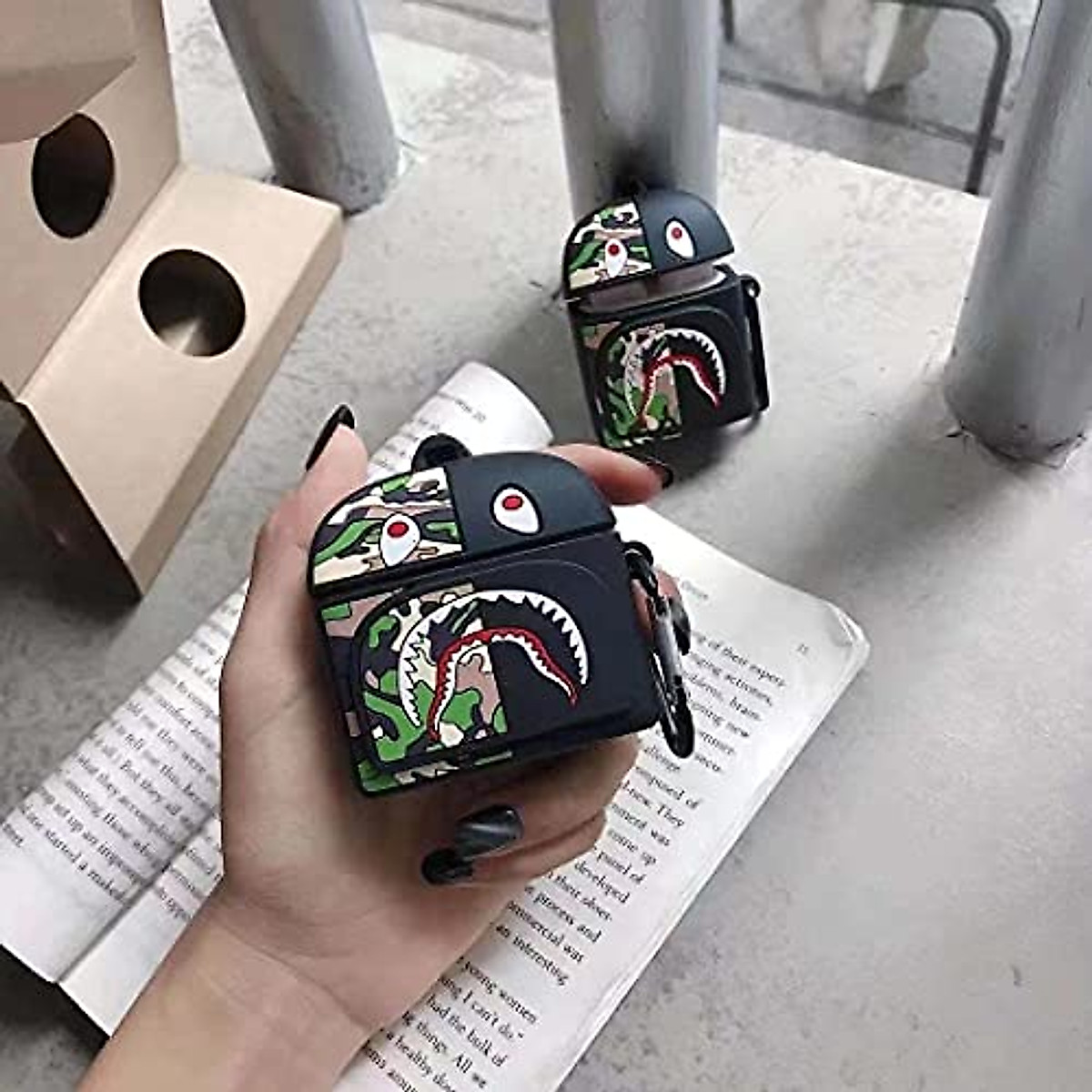 Bolod Designer Cases Made of Silicone for Airpods 1&2, Protective Cartoon Fashion Cases (Airpods 2&1)