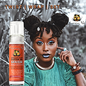 Sunny Isle Jamaican Black Castor Oil Mousse Wrap Set Twist 7oz | Excellent Hold, Luxurious Shine | Moisturizes with Frizz Control