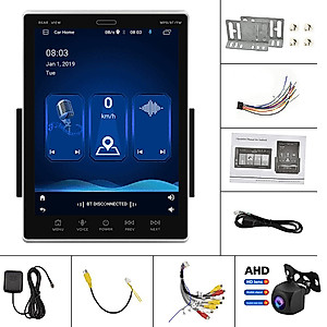 2GB 32GB Android Car Stereo Double Din 9.5'' HD Moving Vertical Touch Screen in Dash Car Radio GPS Navigation Bluetooth, Multi Screen Display, Mirror Link, WiFi, SWC, USB, Rear Camera 2 Din Radio