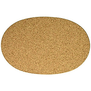 Linden Sweden Jonas Round Cork Trivet - Water Absorbent - Perfect for Plants, Hot Pots, Pans, Mugs, and Glasses (13" x 8 1/2" (1pack))