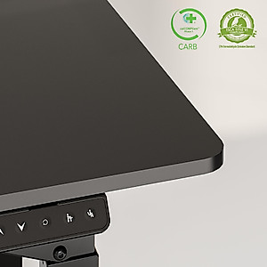 FitStand 4 Legs Standing Desk with Dual Motor, Large 63x30 inches Electric Adjustable Height Gaming Desk with Splice Board, Stand up Home Office Desk Computer Workstation,Black