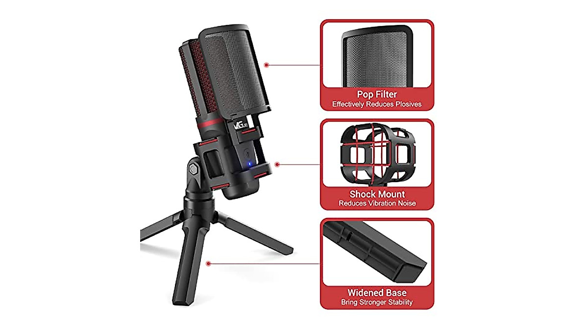 VeGue USB Microphone for PC & PS5 – Studio Quality Sound