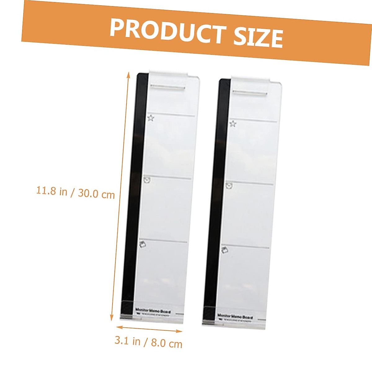 Tofficu Screen Side Memo Board for Computer Monitor Sticky Memo Holder Monitor Memo Pad Office Organizers Memo Boards Strong Adhesive