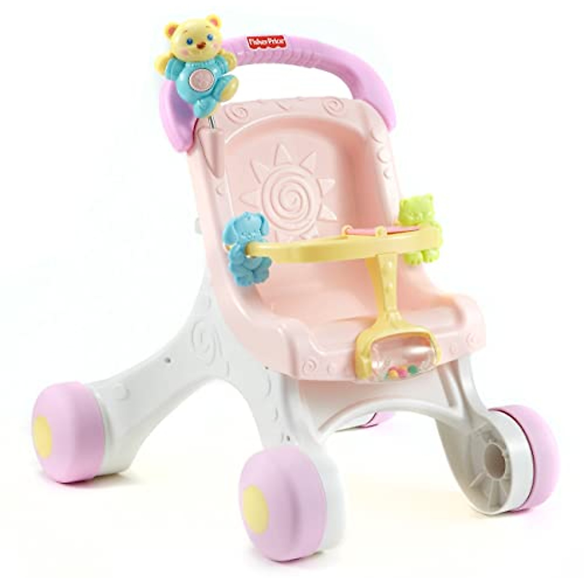Fisher-Price Brilliant Basics Stroll-Along Walker, Pink
